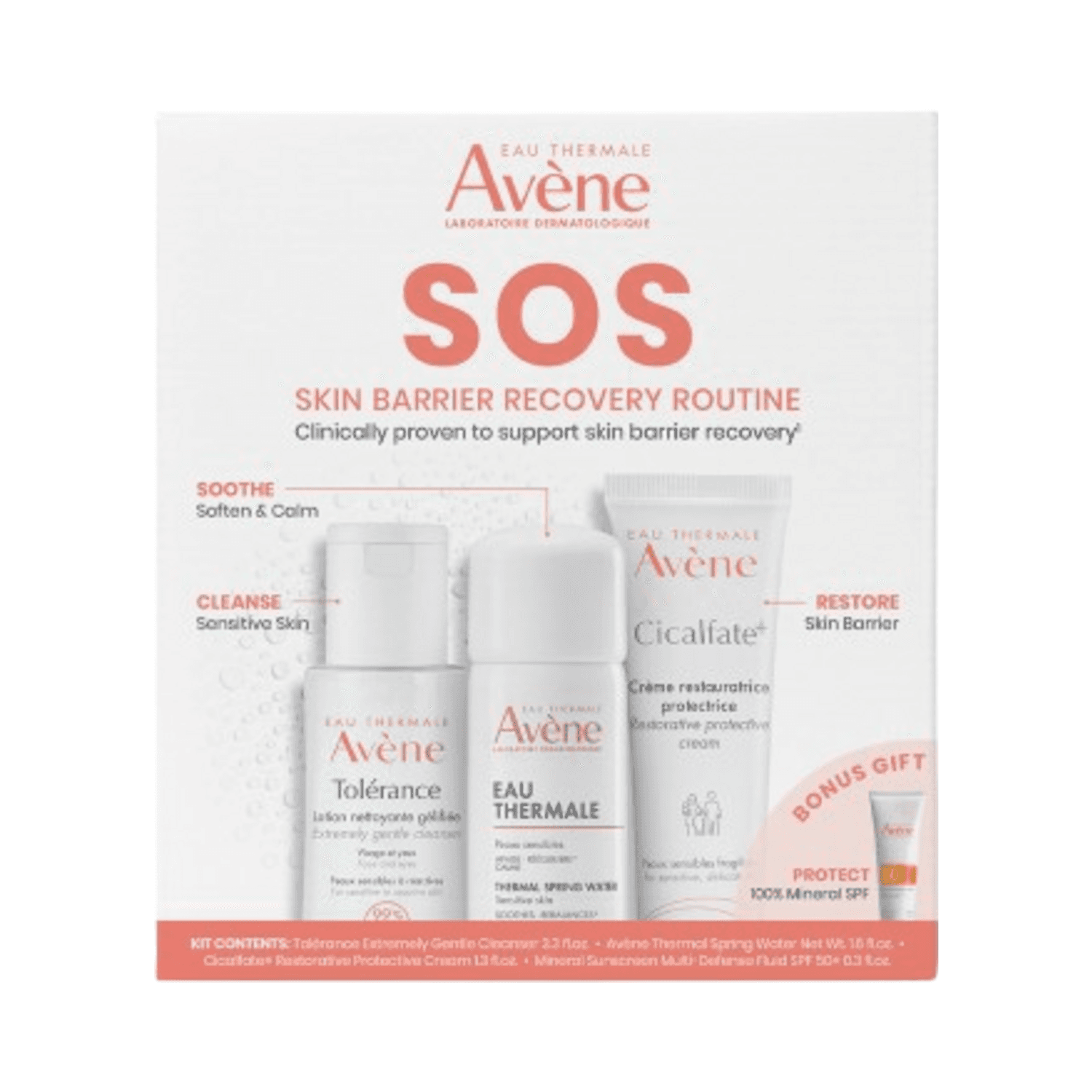 Avene SOS Recovery Routine - Avene Skin Barrier Kit | Skin Barrier Support – eSkinStore